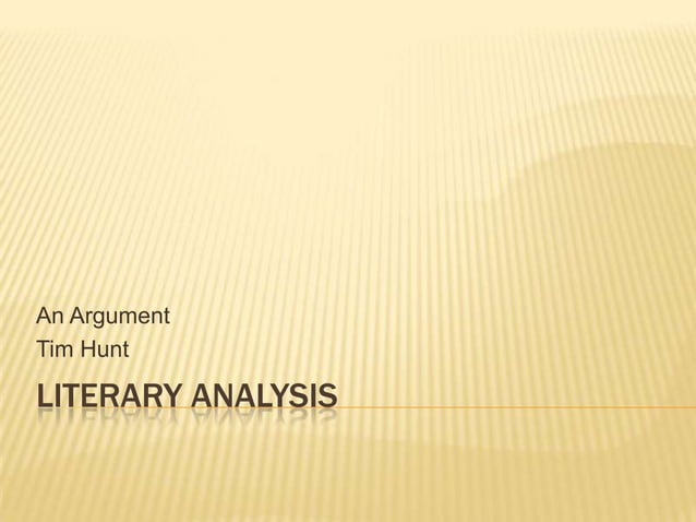 Literary analysis | PPT