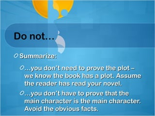 Summer Reading Essay Review and Tips | PPT