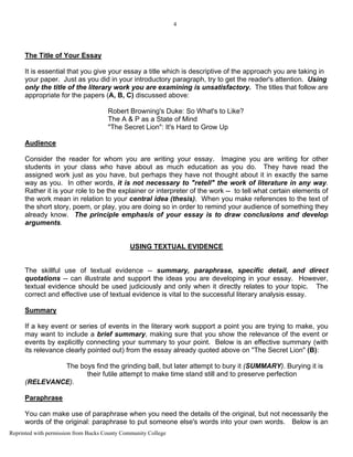 Literary analysis | PDF