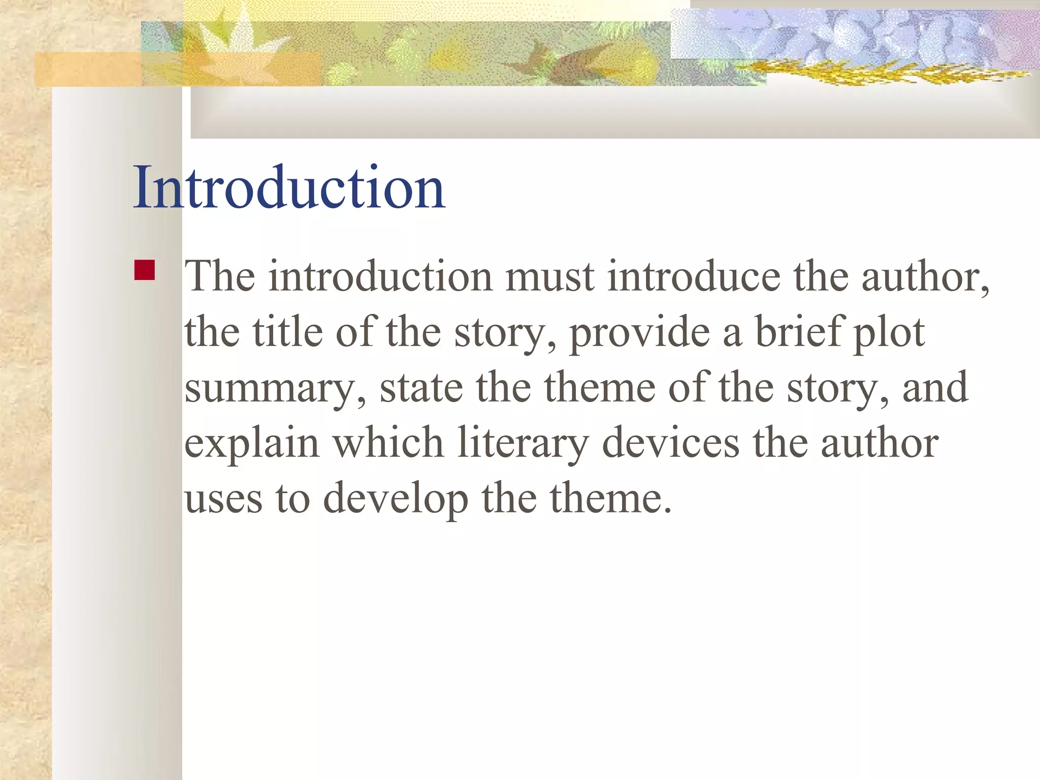 Literary Analysis | PPT