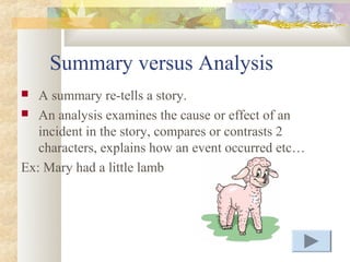 Literary Analysis | PPT