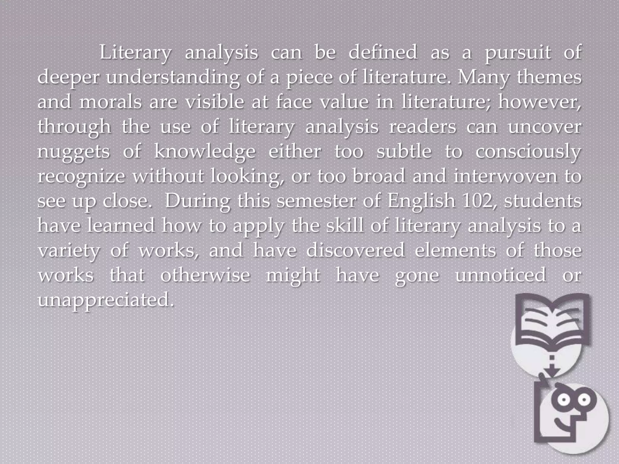 Literary analysis | PPT