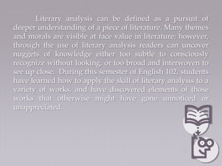 Literary analysis | PPT