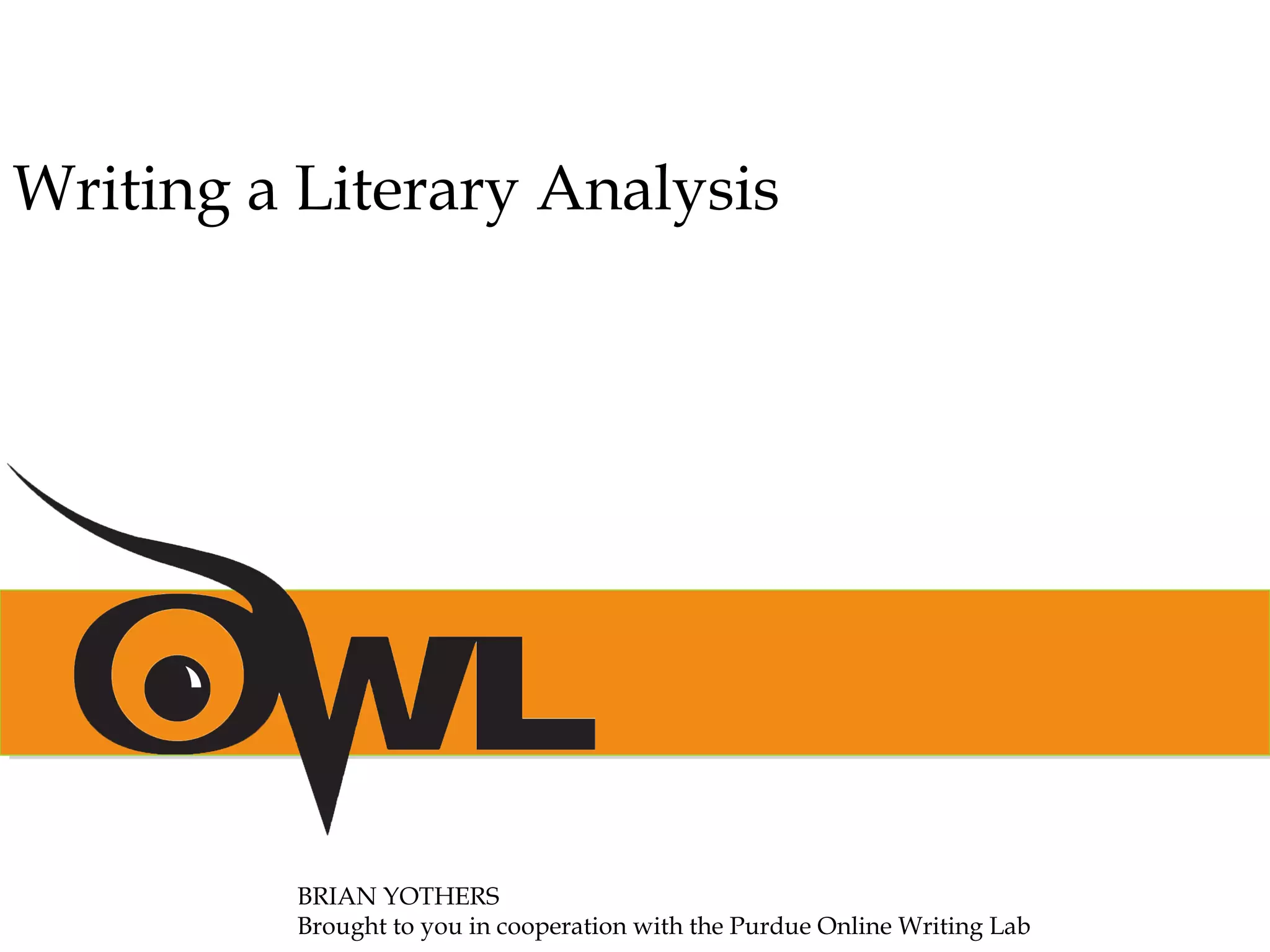 Literary analysis | PPT