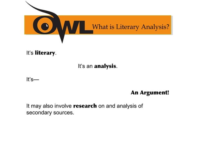 Literary analysis | PPT
