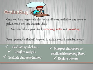 Literary analysis | PPTX