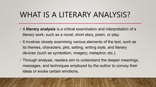 LITERARY ANALYSIS.pptxjhfgtrsddfhjkhhgtrsre | PPTX