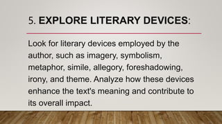 LITERARY ANALYSIS.pptxjhfgtrsddfhjkhhgtrsre | PPT