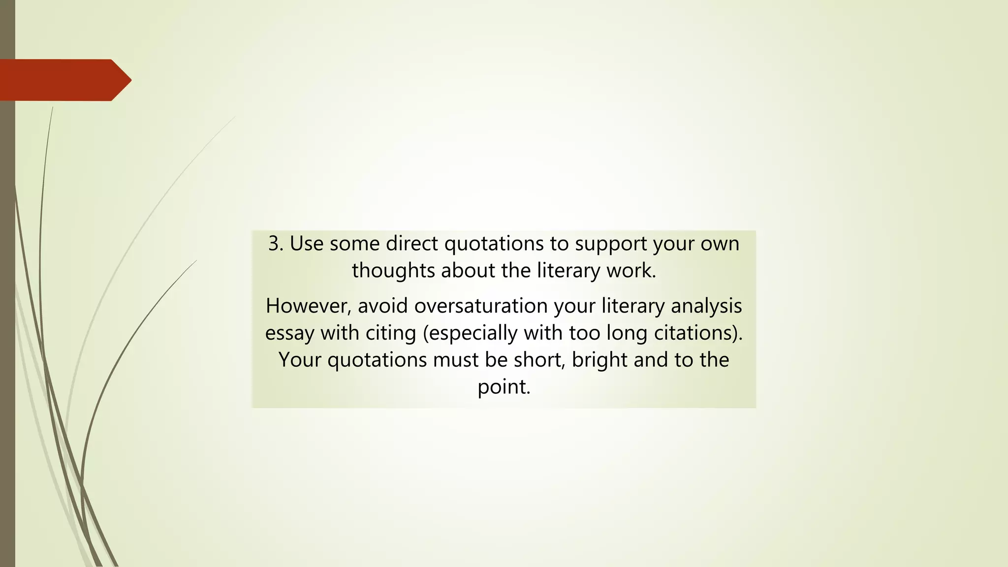 Literary analysis essay | PPTX