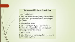 Literary analysis essay | PPTX