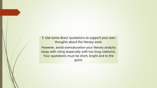 Literary analysis essay | PPTX