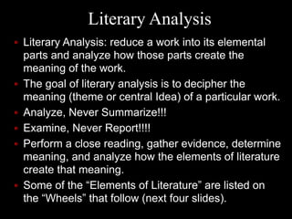 Literary Analysis Notes | PDF