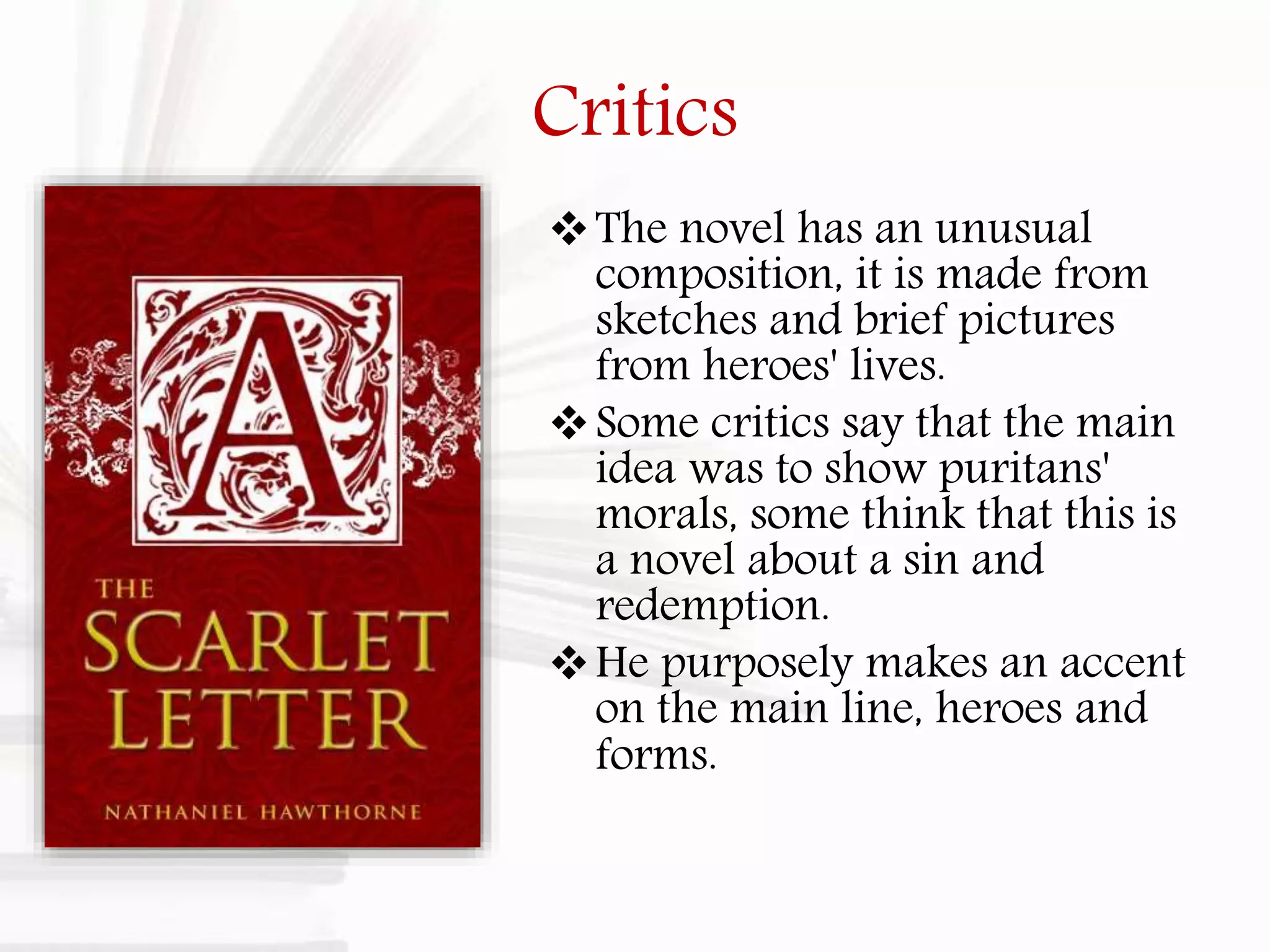 Literary analysis onThe Scarlet Letter | PPTX