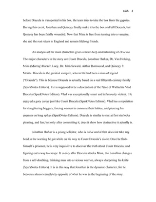 Literary analysis on dracula | DOC