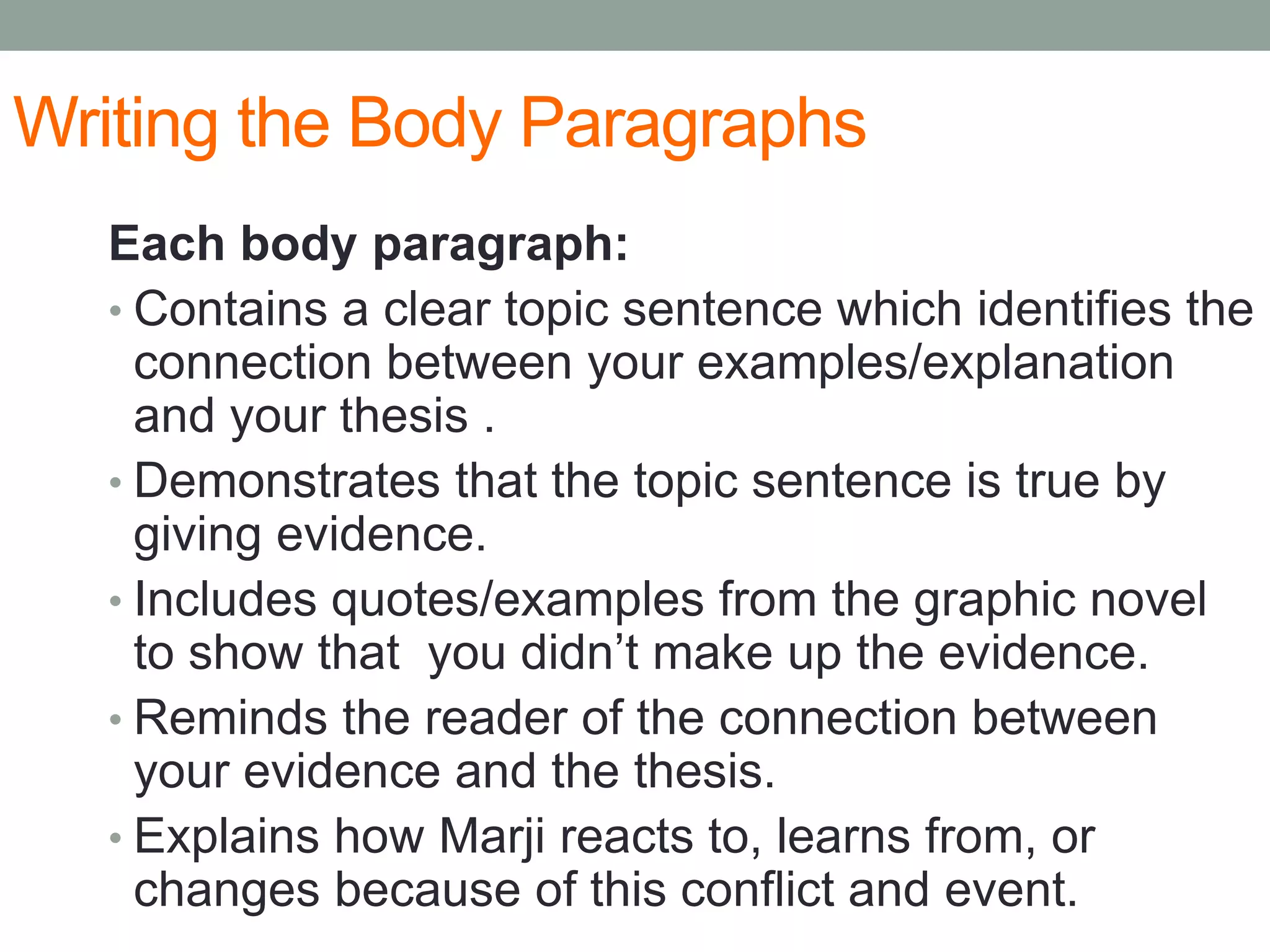 Literary analysis paper persepolis | PPT