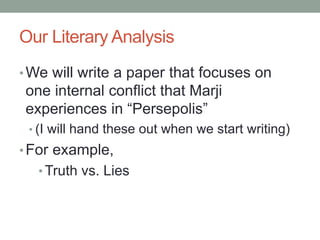 Literary analysis paper persepolis | PPT