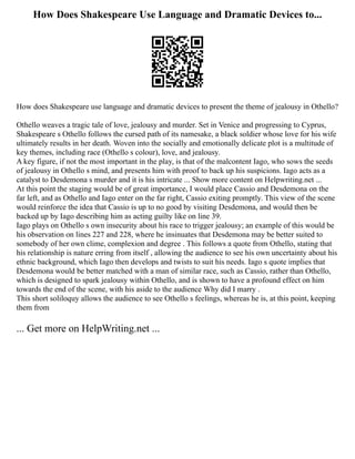 Literary Analysis Research Paper Example. Literary An | PDF