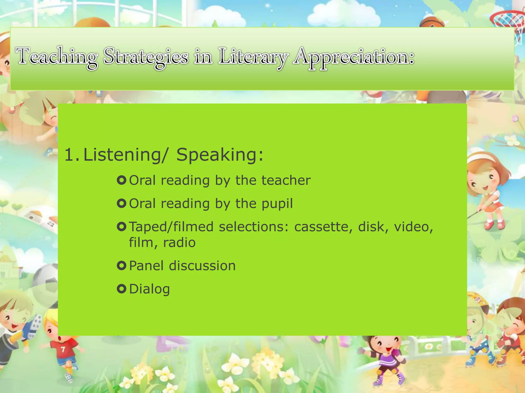 Literary appreciation skills | PPTX