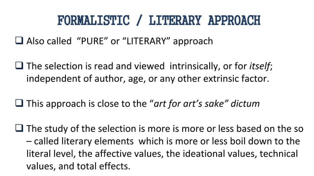 Literary approaches | PPTX