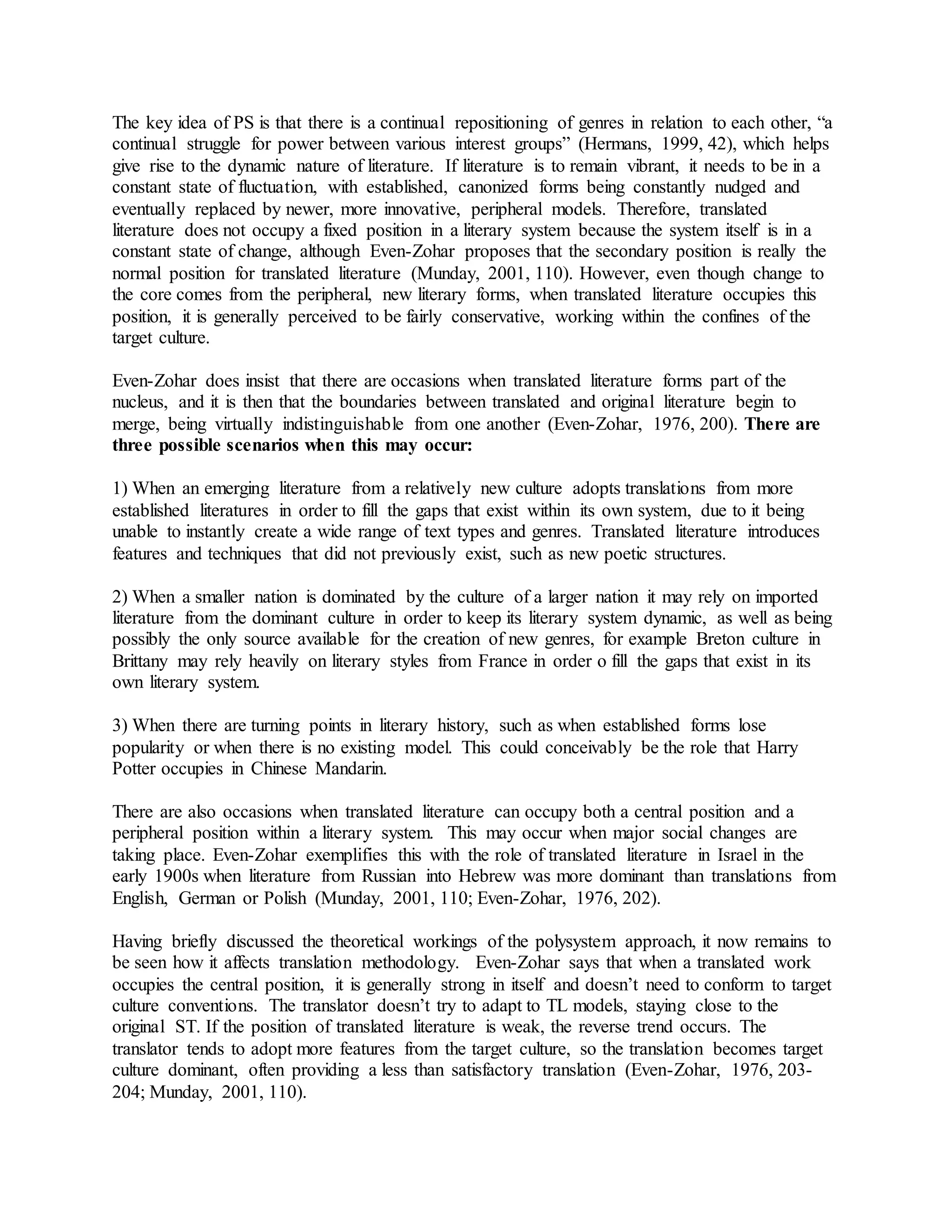 Literary approach to translation theory | DOCX