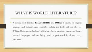 Literary Arts in Art Appreciation learning the literature | PPTX