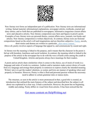 Literary Comparison Essay | PDF