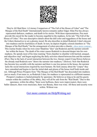 Literary Comparison Essay | PDF