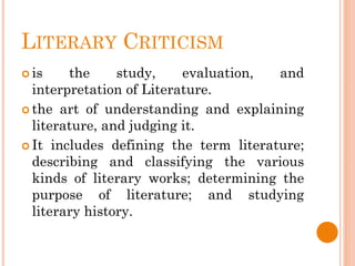 Literary Criticism | PPT