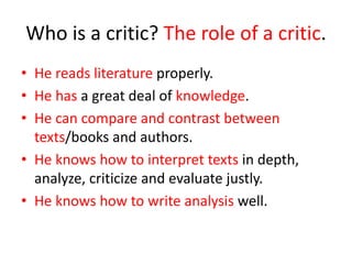 Literary criticism | PPT