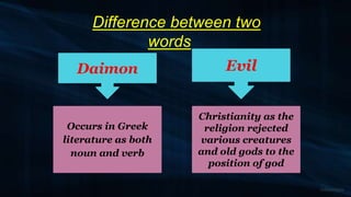 Demonology term in Literary criticism | PPT