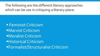Literary criticism | PPTX