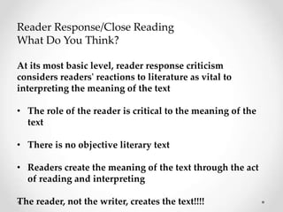 Literary Criticism.ppt | Poetry | Books and Literature