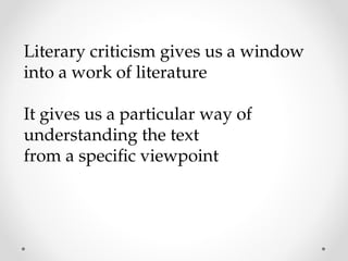 Literary Criticism grade 10 English .ppt