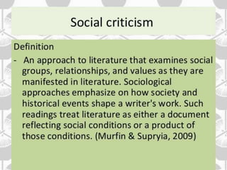 Literary criticism -a._social2 | PPTX