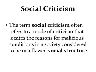 Literary criticism -a._social2 | PPTX