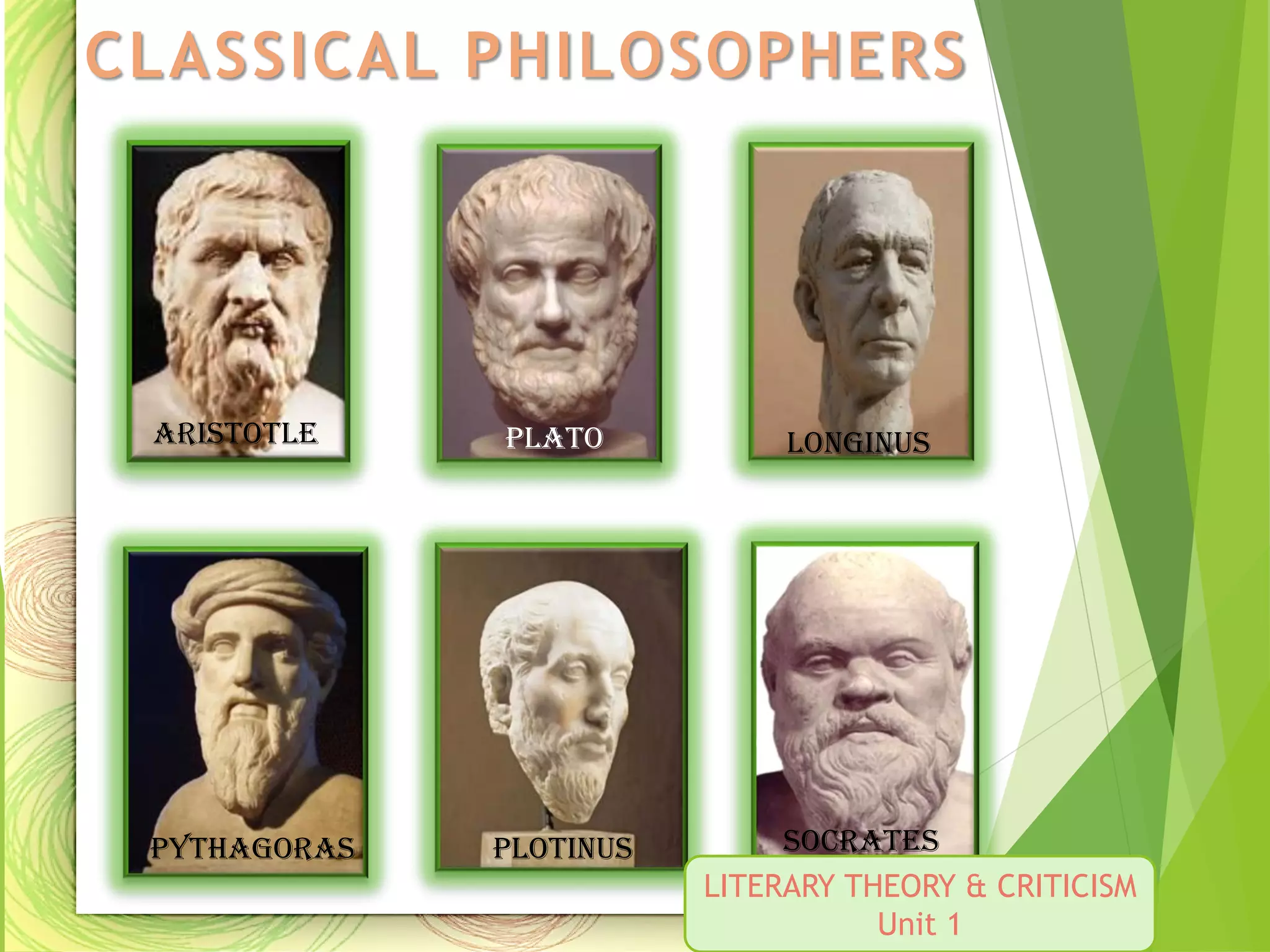 Literary criticism: Classical Philosophers | PDF