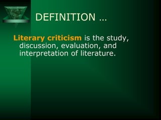Literary criticism | PPTX