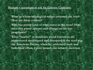 Literary criticism powerpoint | PPT
