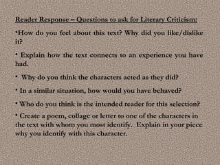 Literary criticism powerpoint | PPT