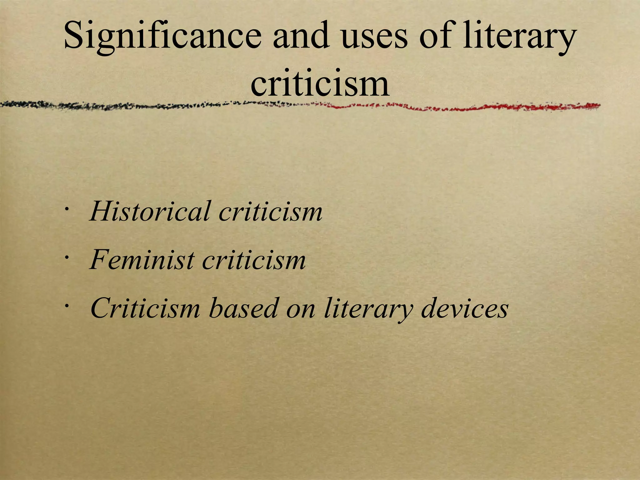 Literary criticism presentation | PPT