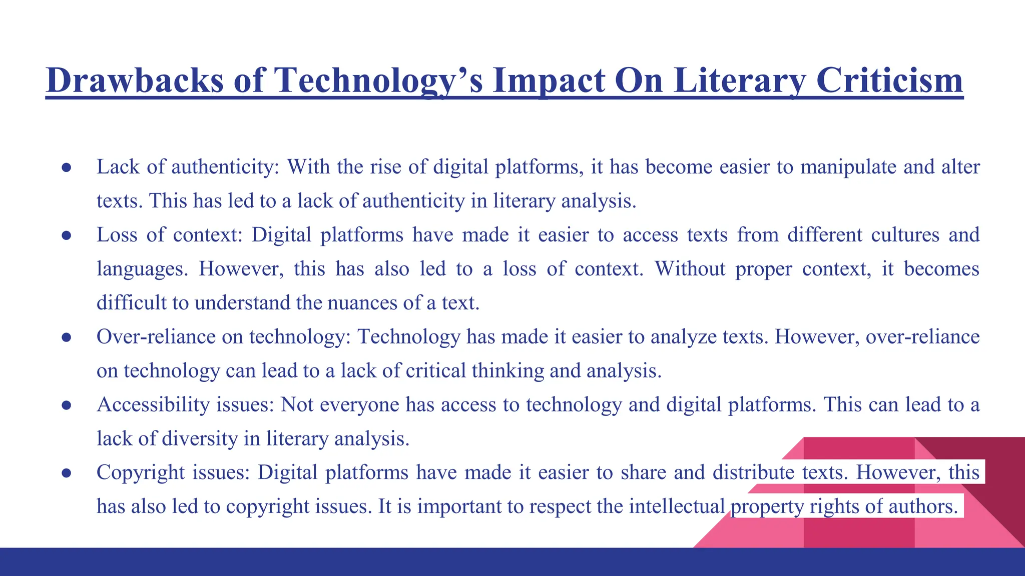 Impact of technology on literary analysis | PPTX