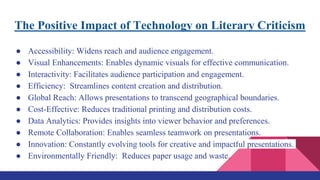Impact of technology on literary analysis | PPTX