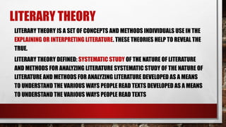 LITERARY CRITICSM LECTURE OTES FOR ENGLISH AMJOR SUBJECTS | PPTX