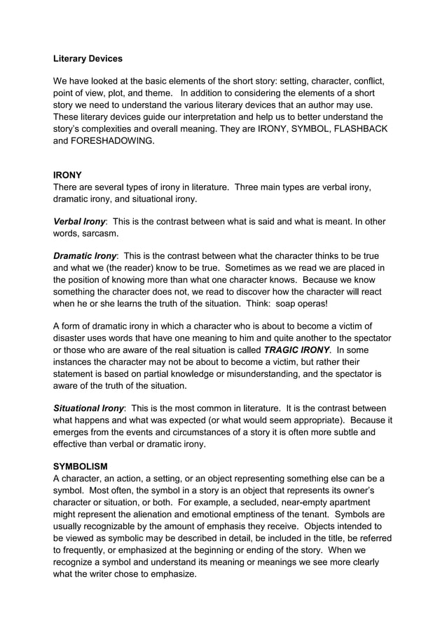 Literary devices | PDF
