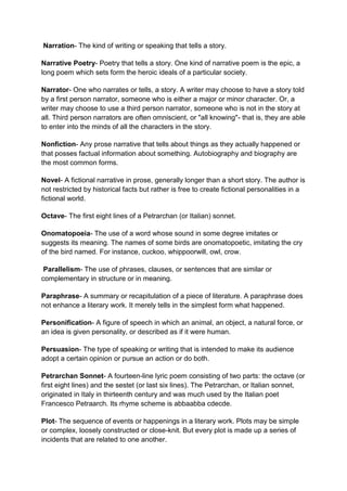 Literary devices | DOCX