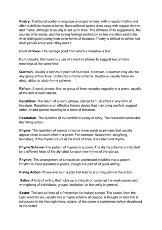 Literary devices | DOCX