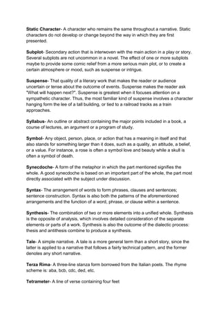 Literary devices | DOCX