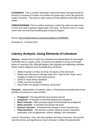 Literary devices | DOCX