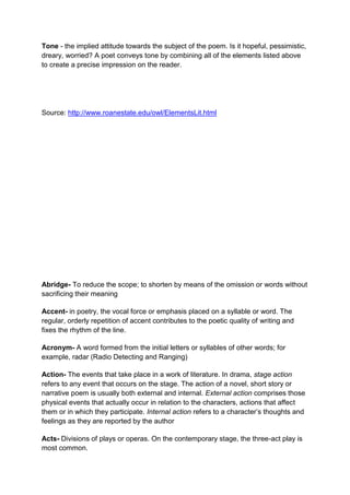 Literary devices | DOCX