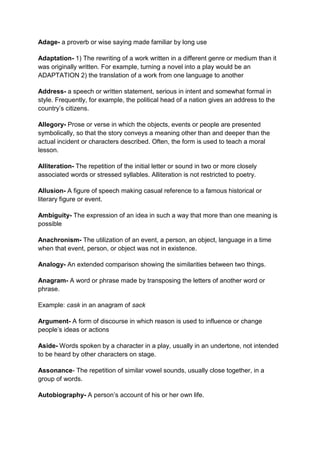 Literary devices | DOCX